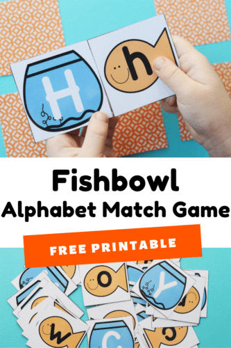 Free Printable Pet Fish Alphabet Matching Game for Kids