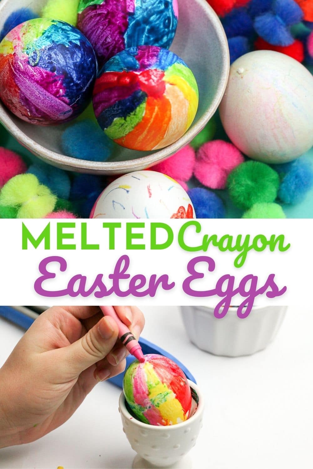 Easy DIY Melted Crayon Easter Eggs