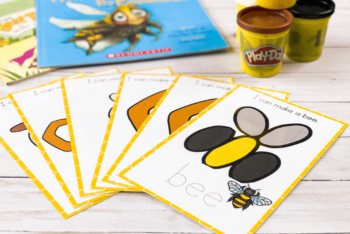 Free Printable Life Cycle of a Bee Play Dough Mats for Kids