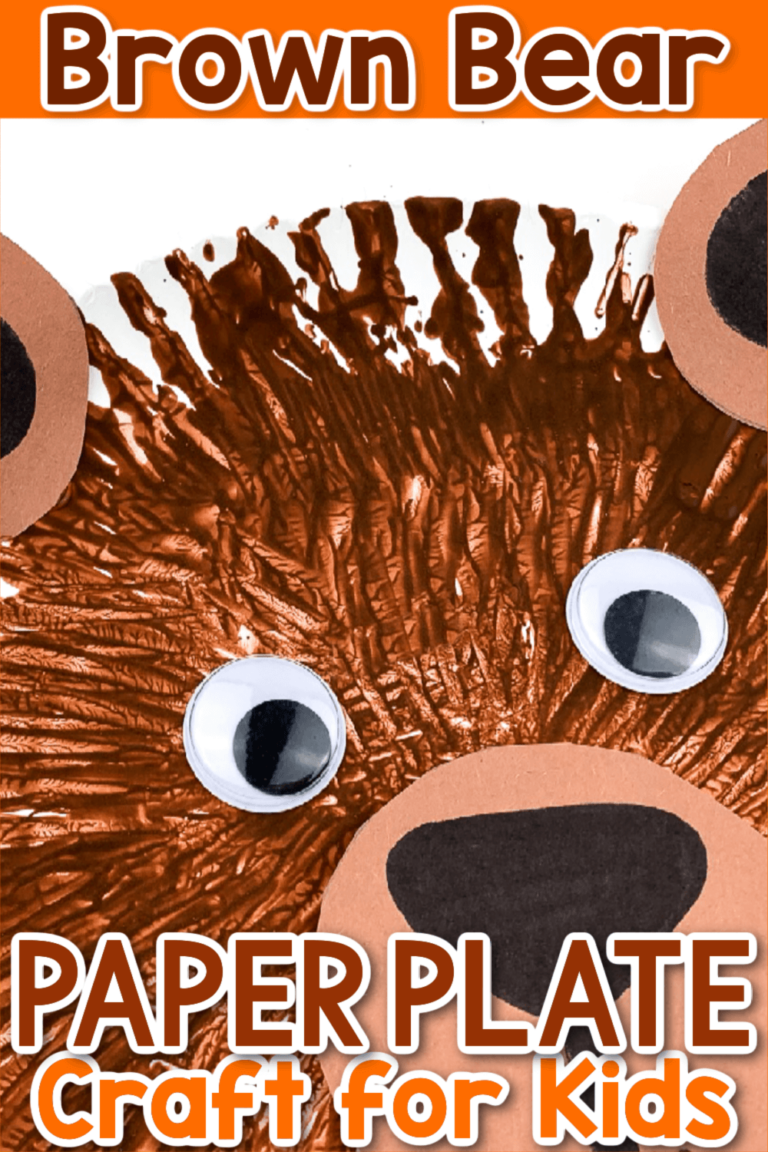 Easy & Adorable Brown Bear Paper Plate Craft for Preschool