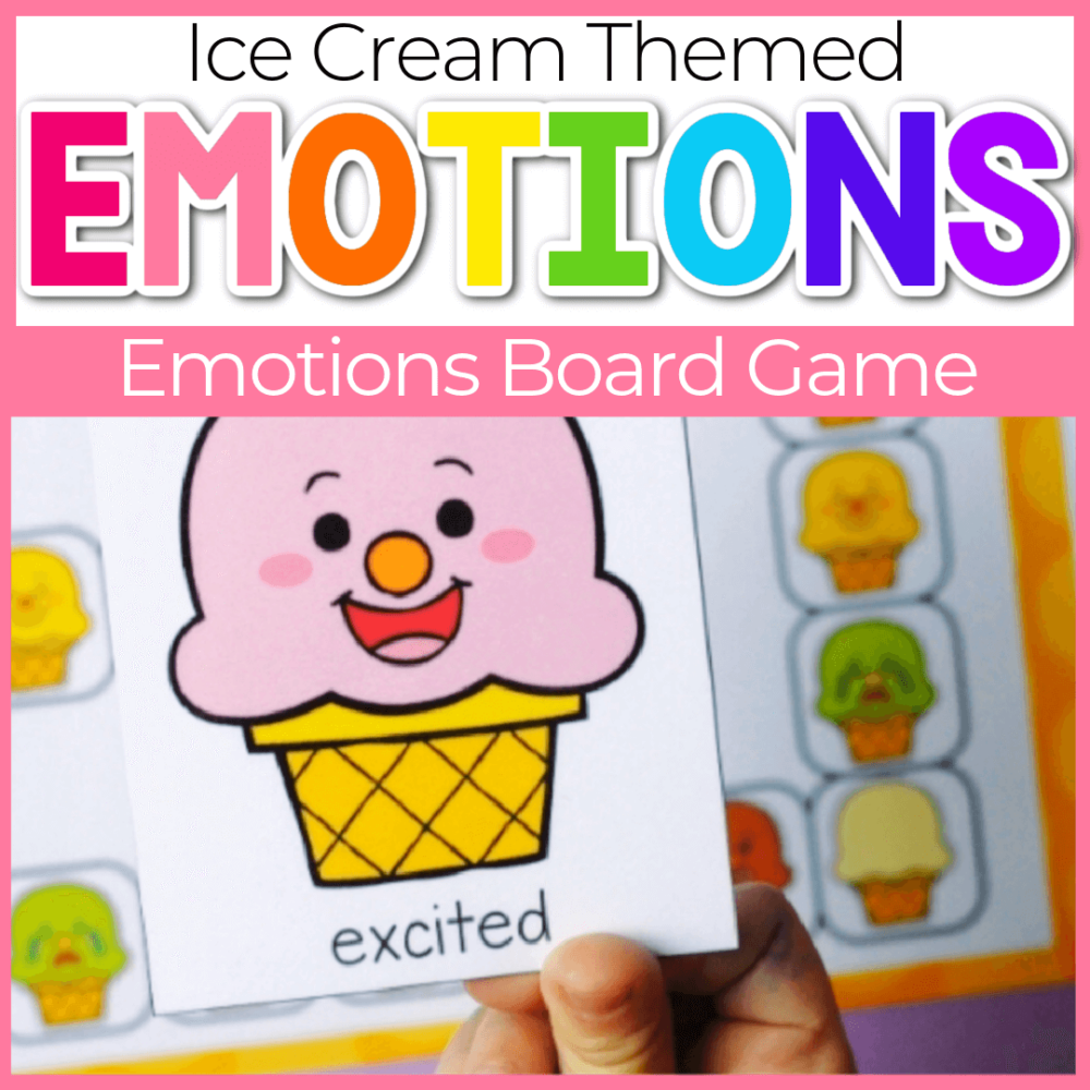 Fun Ice Cream Theme Social Emotional Skills Board Game