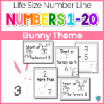 Bunny Theme Number Lines: Adding & Subtracting within 20