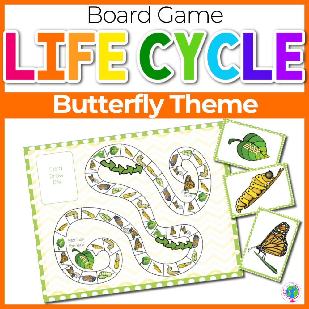 Free Printable Life Cycle of a Butterfly Diagrams for Kids