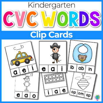 CVC Word Family Clip Cards for Kids - Life Over C's