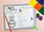 Spin & Stamp Detective Alphabet Game Free Printable