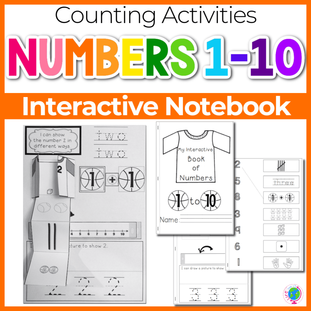 Peppermint Counting Cards Numbers 1-10