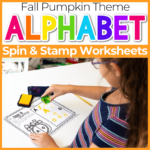 Free Printable Farm Theme Spin & Stamp Alphabet Activity