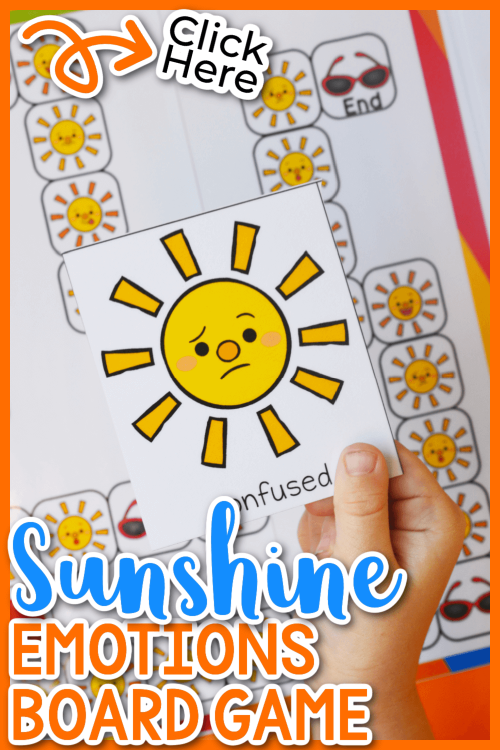 Free Printable Summer Sun Emotions Board Game - Life Over C's