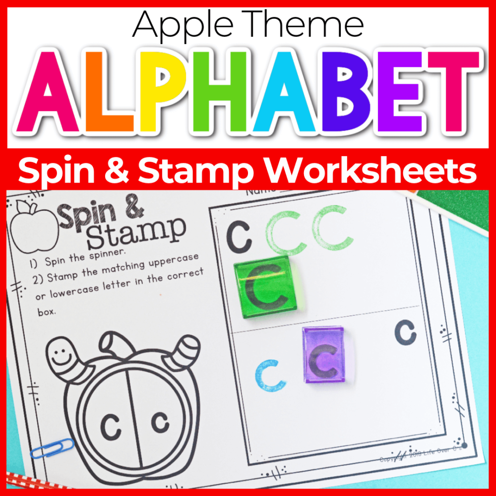 Free Printable Apple Alphabet Sorting Activity + Sensory Bin