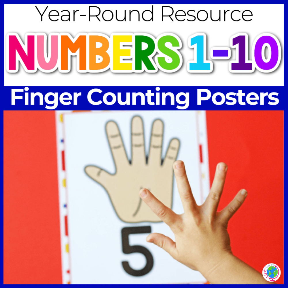 Free Printable Finger Counting Posters for Numbers 1-10