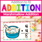 Free Printable Marshmallow Addition Mats for Kindergarten