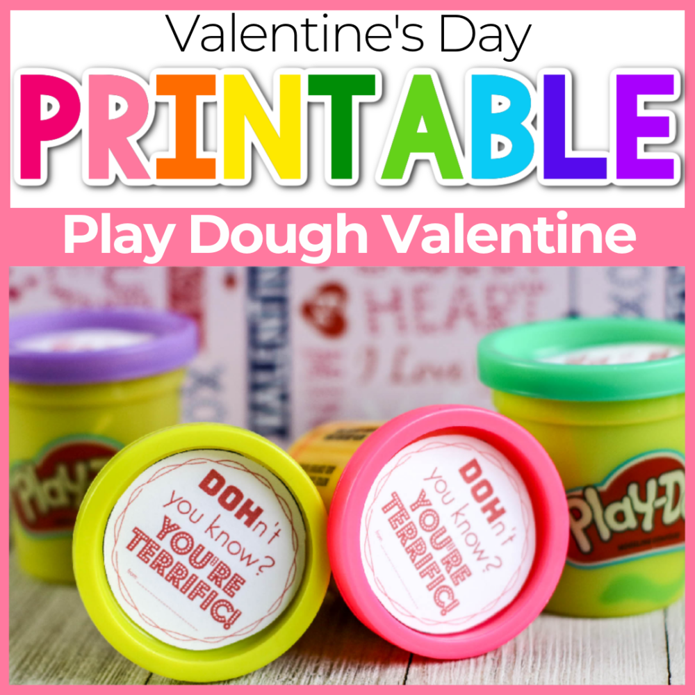 Free Printable Play Doh Valentine Cards for Kids - Life Over C's