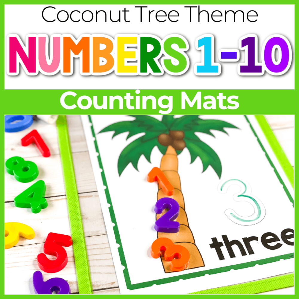 Free Printable Tree Play Dough Number Mats for 1 to 10