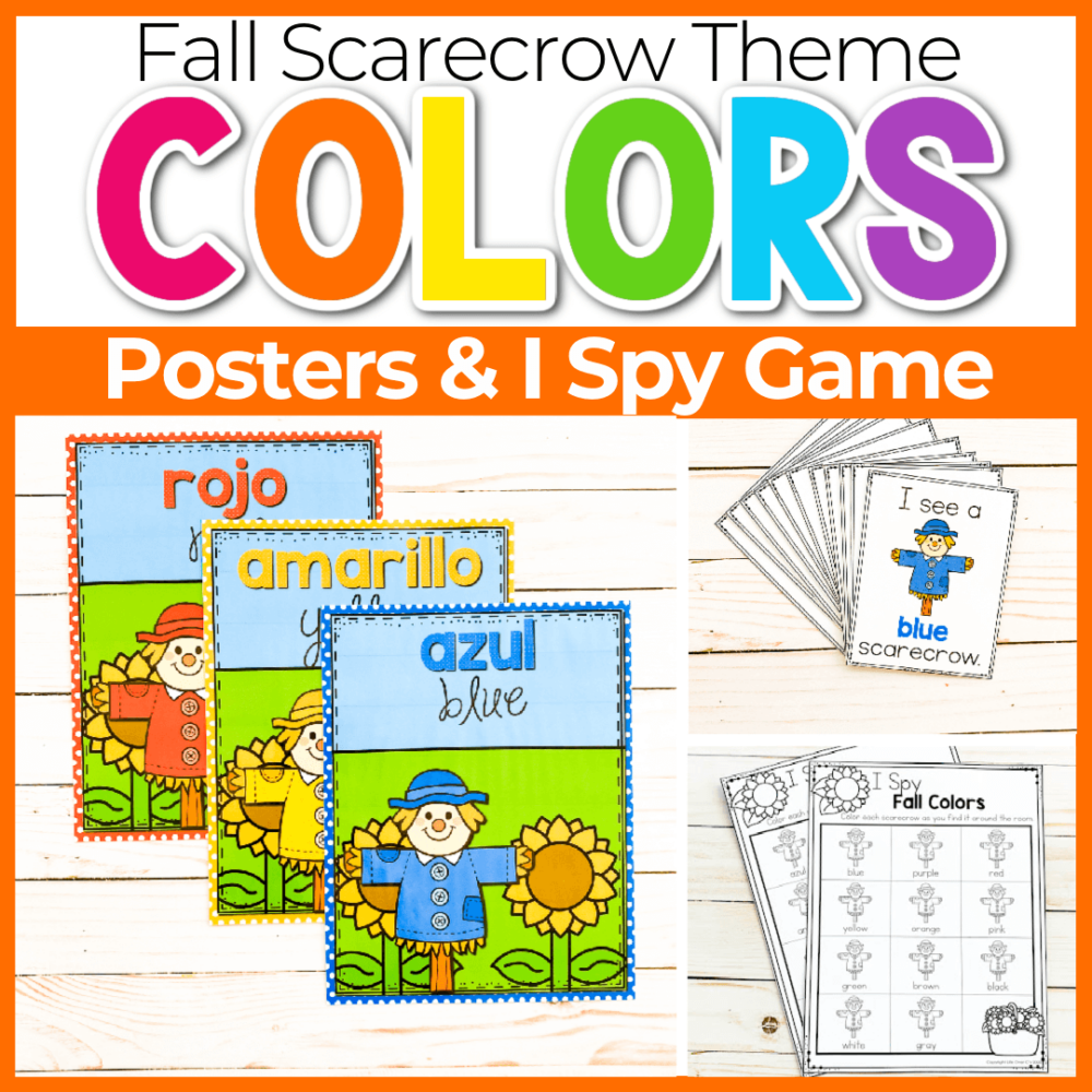 Free Printable Fall Theme Color Posters & I Spy