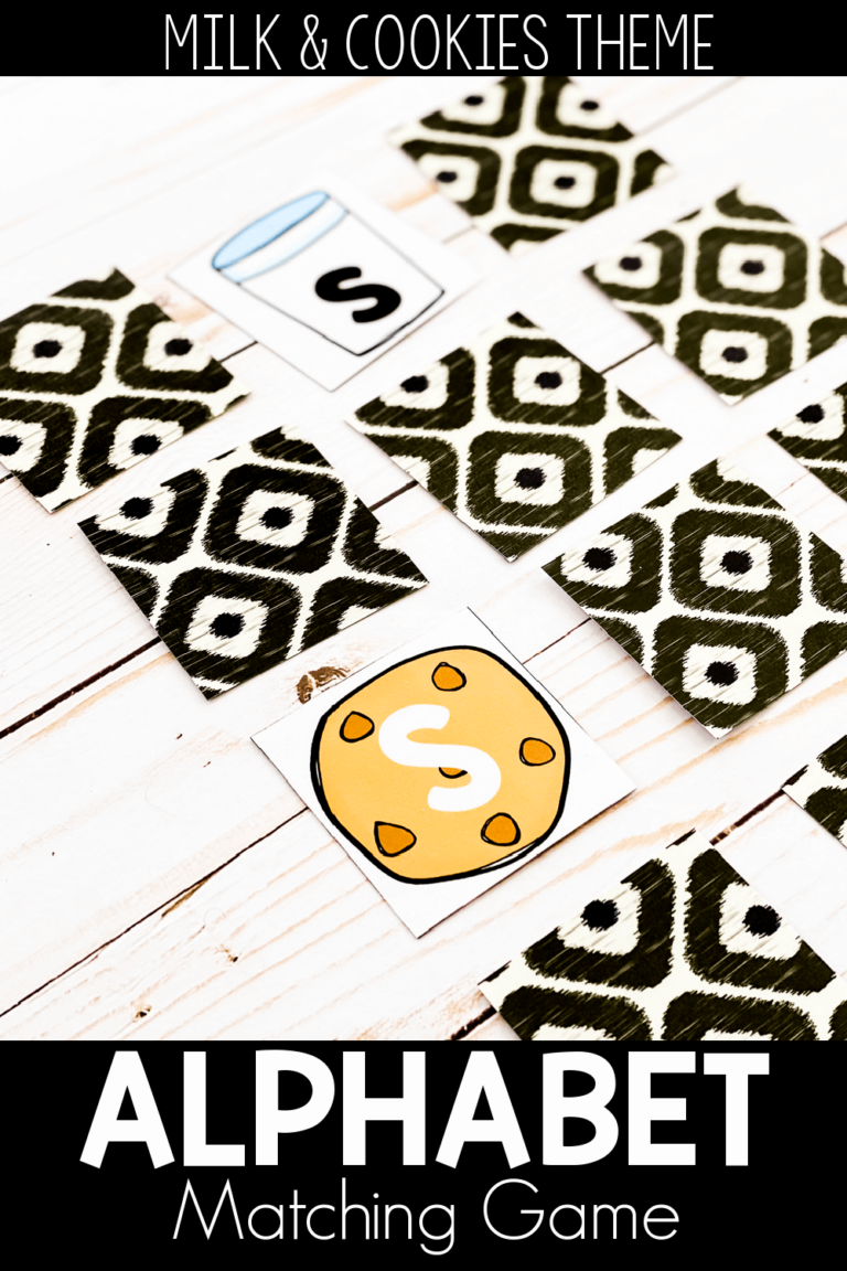 Free Printable Milk & Cookies Alphabet Matching Game