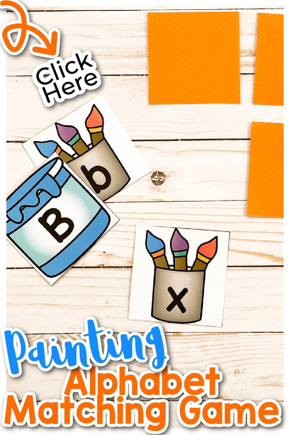 Free Printable Paint Alphabet Matching Game