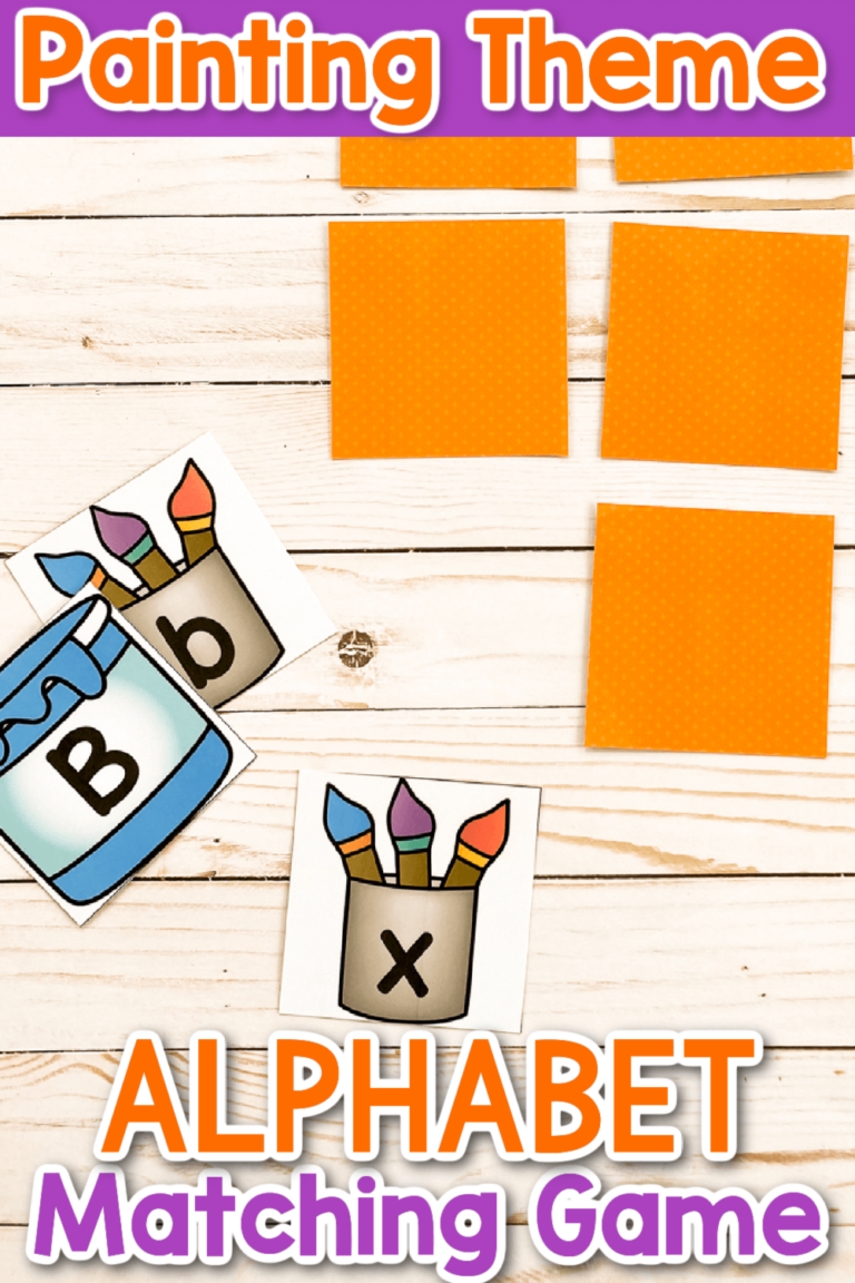 Free Printable Paint Alphabet Matching Game