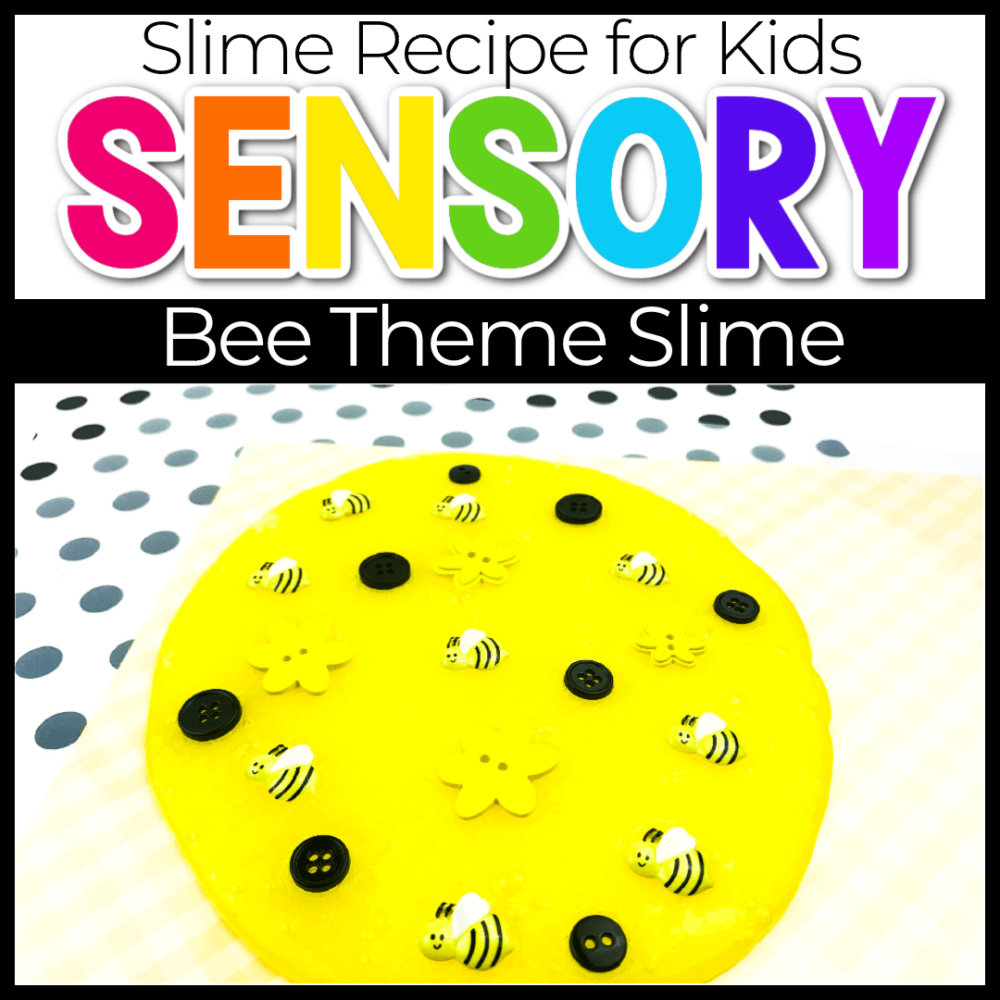 Bee Theme Easy Slime Recipe with Glue - Life Over C's