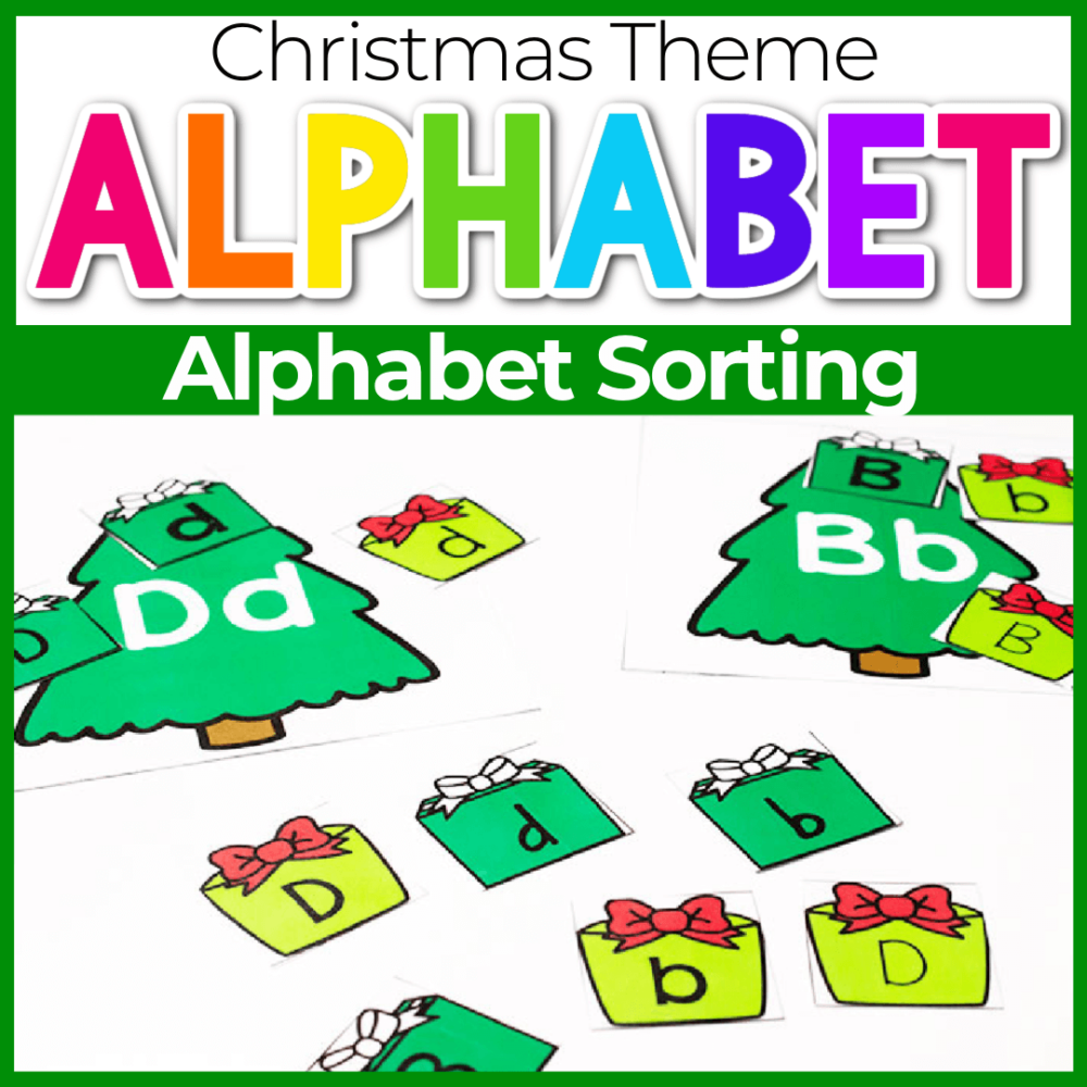 Free Printable Christmas Tree Alphabet Sorting Activity