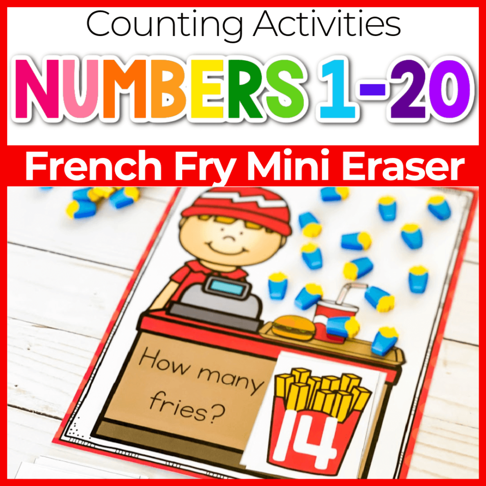 Free Printable Restaurant Theme Counting Mats for 1-20
