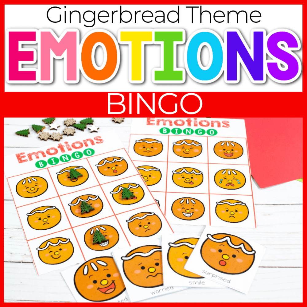 Free Printable Gingerbread Emotions BINGO Game