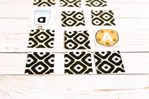 Free Printable Milk & Cookies Alphabet Matching Game