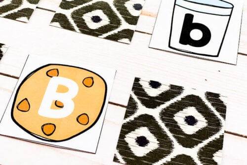 Free Printable Milk & Cookies Alphabet Matching Game