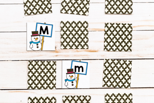 Free Printable Snowman Alphabet Matching Game