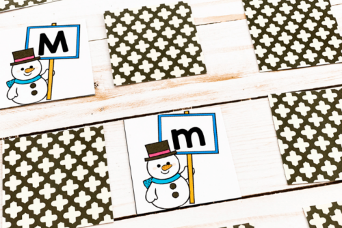 Free Printable Snowman Alphabet Matching Game