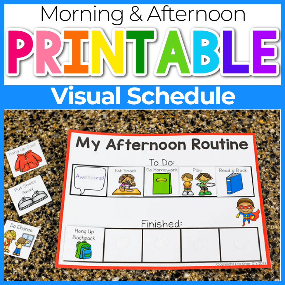 Free Printable Superhero Theme Morning Routine for Kids