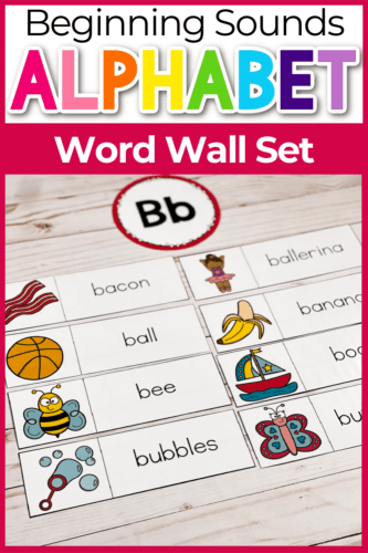 Kindergarten Word Wall Printable Alphabet for Kids