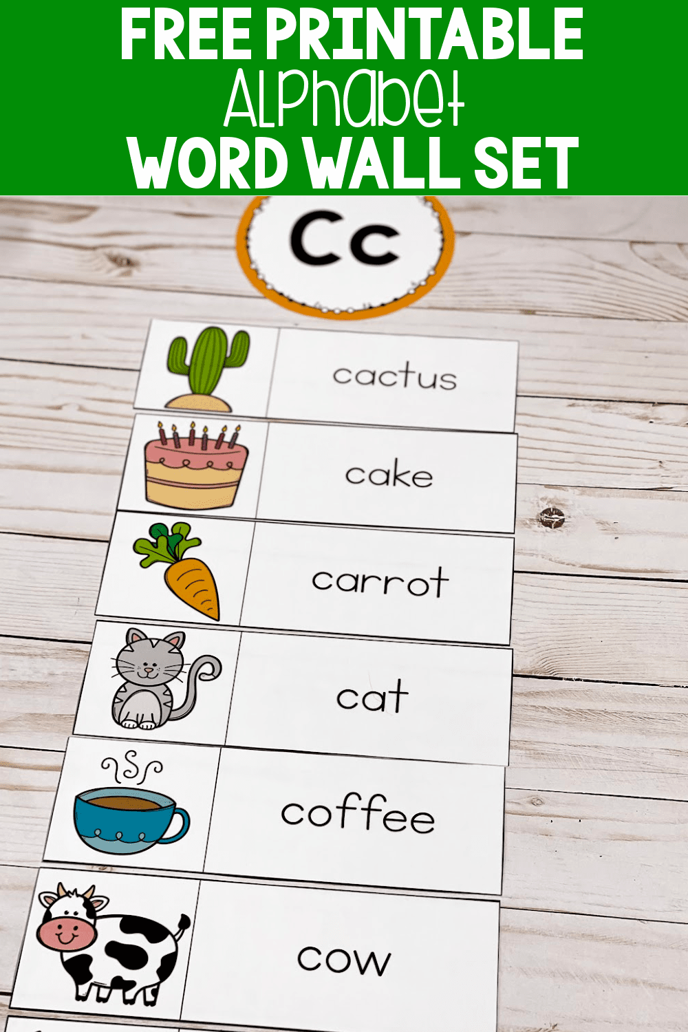 Kindergarten Word Wall Printable Alphabet for Kids