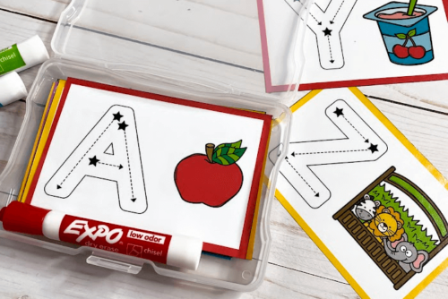 Free Printable Alphabet Tracing Cards for Preschoolers