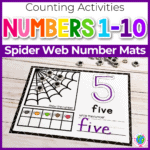 Free Printable Spider Web Number Mats for Preschool