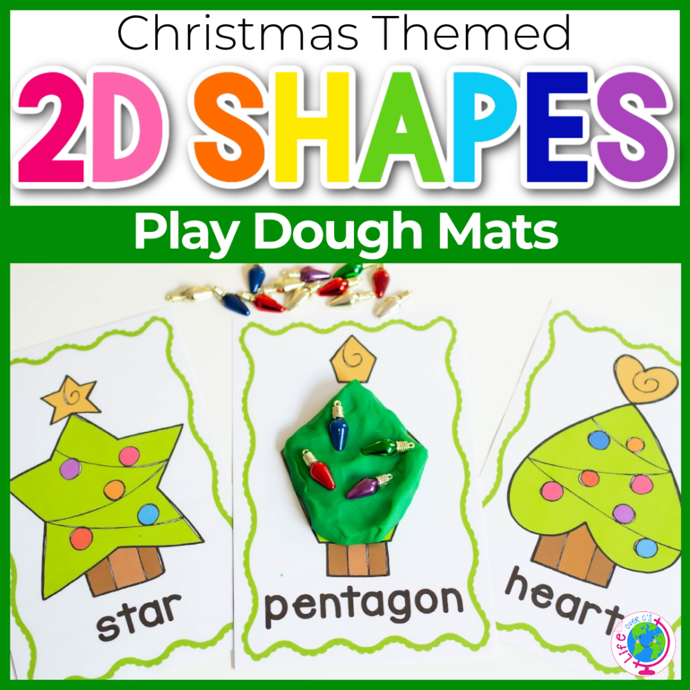 Free Printable 2D Shape Play Dough Mats - Life Over C's