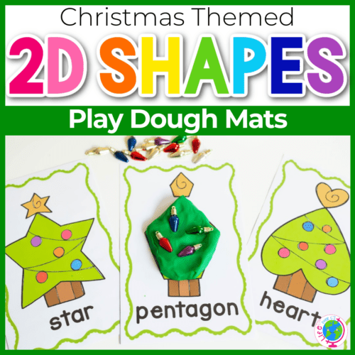 Free Printable Christmas Tree Shape Play Dough Mats