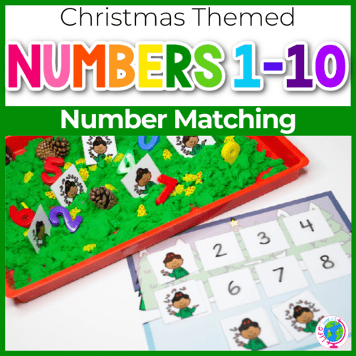 Free Printable Christmas Number Activity for Sensory Bins