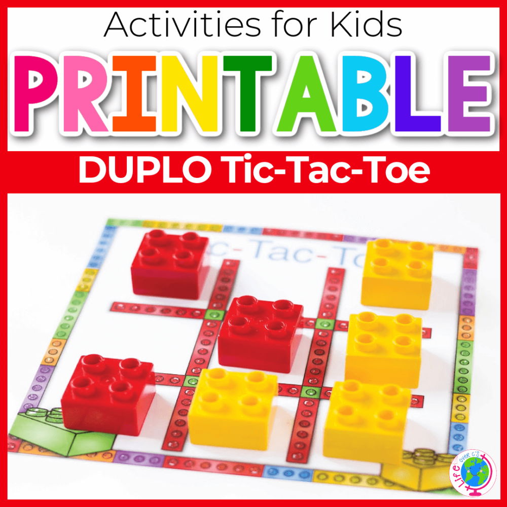 Free Printable DUPLO Counting Mats for Preschoolers