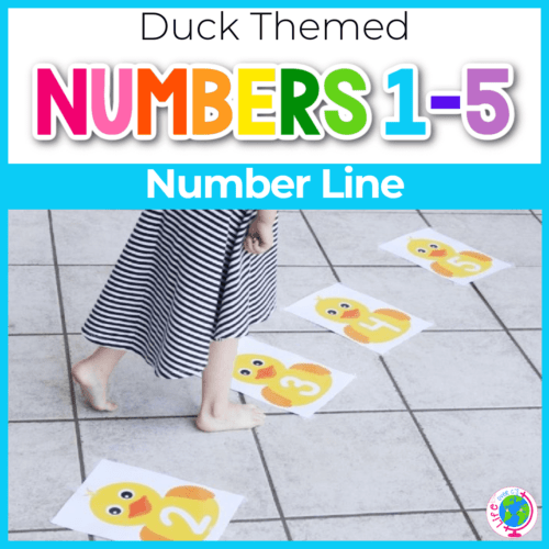 Free Printable Five Little Ducks Number Line Activity - Life Over C's