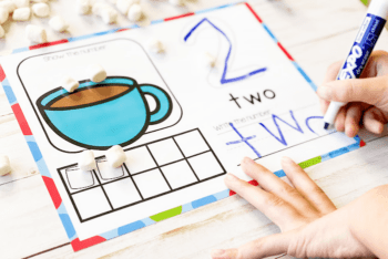 Free Printable Hot Chocolate Counting Mats for Preschool 1-10 - Life ...