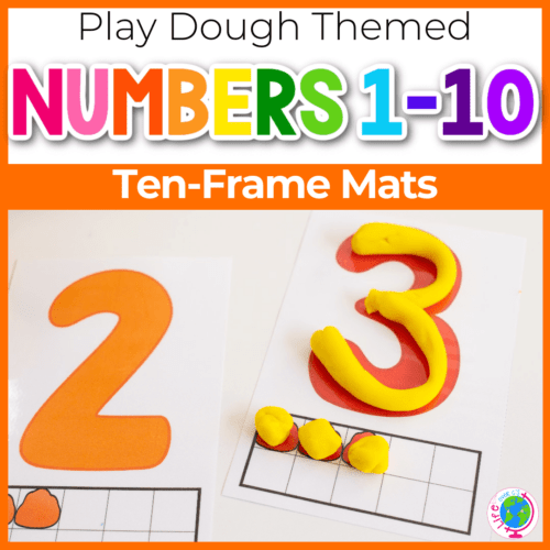 Free Printable Ten Frame Play Dough Mats for 1-10
