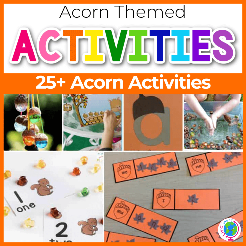 Free Printable Acorn Counting Cards for Fall