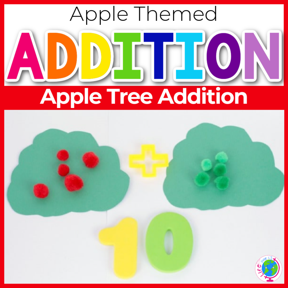 Easy Fingerprint Apple Counting Activity for Preschoolers