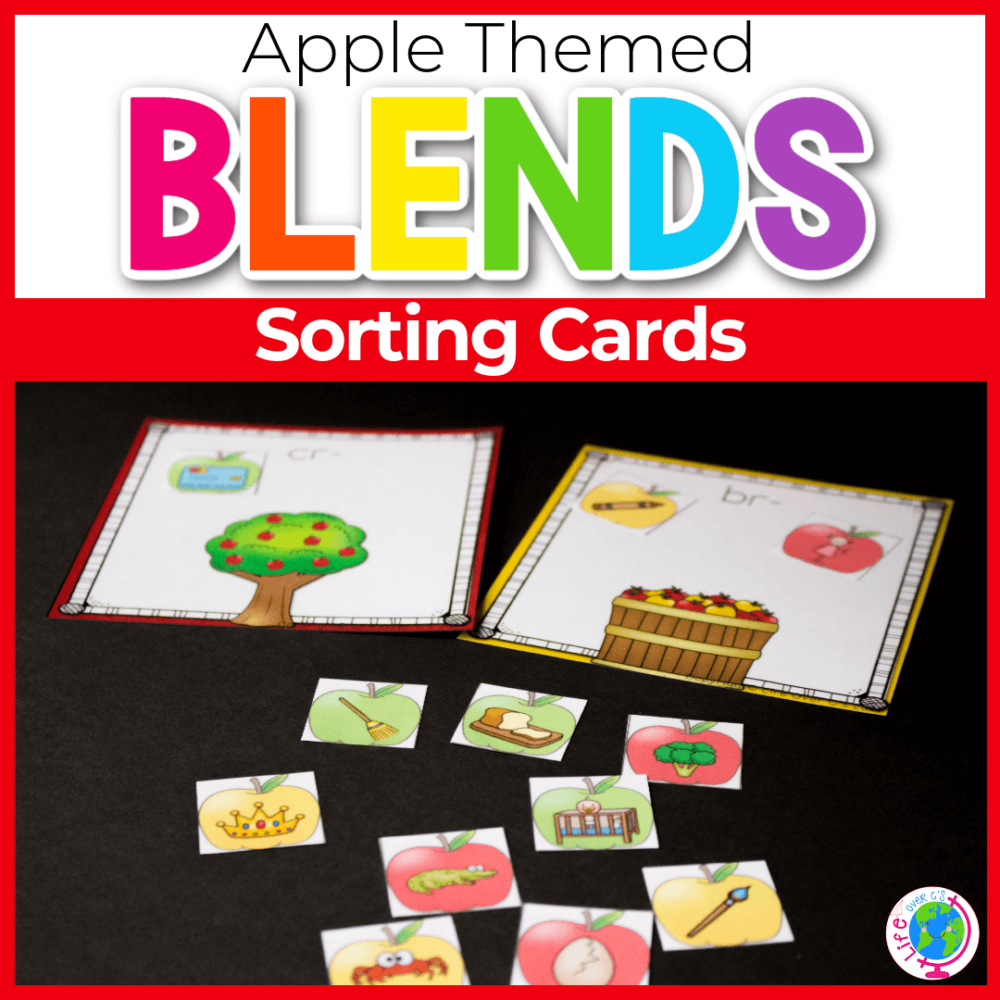 Free Blends Printable: Apple Themed Sorting Mats