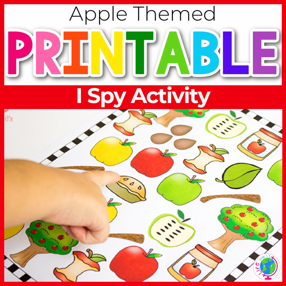 Free Printable Apple Orchard I Spy & Scavenger Hunt
