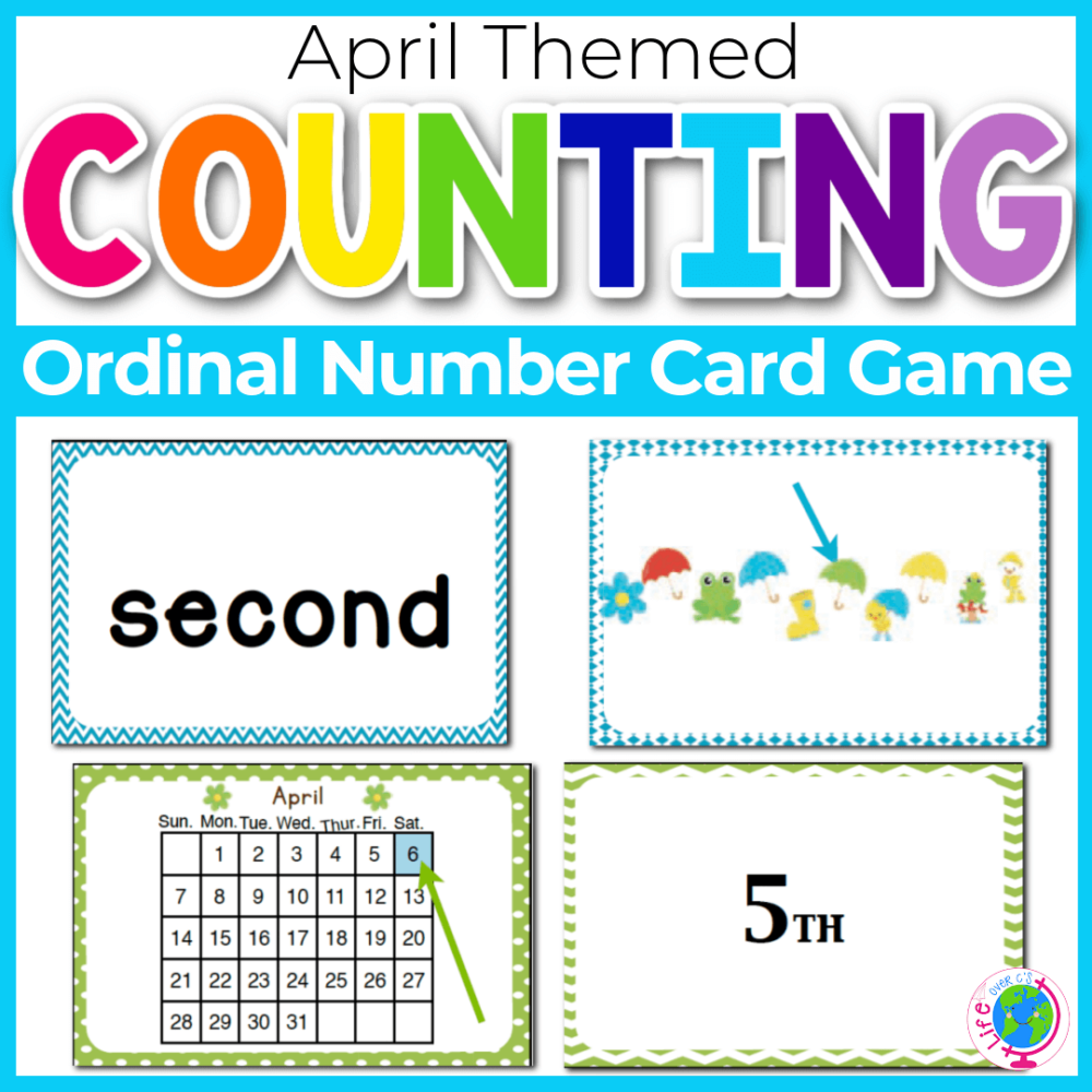 Ordinal Numbers Card Game for September - Life Over C's