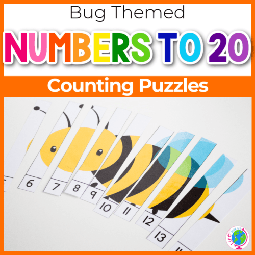 Free Printable Bugs & Insects Counting Puzzles for Kids