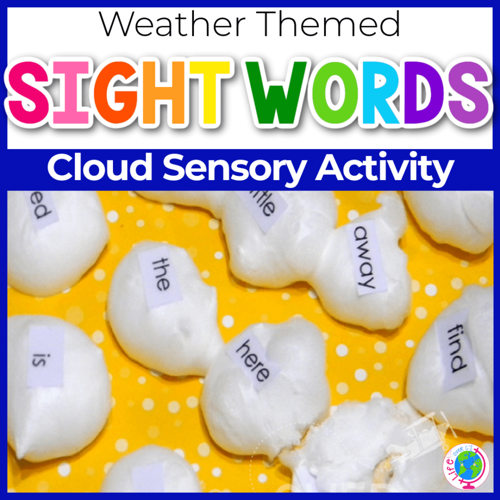 Easy Sight Word Clouds Sensory & Literacy Activity - Life Over C's