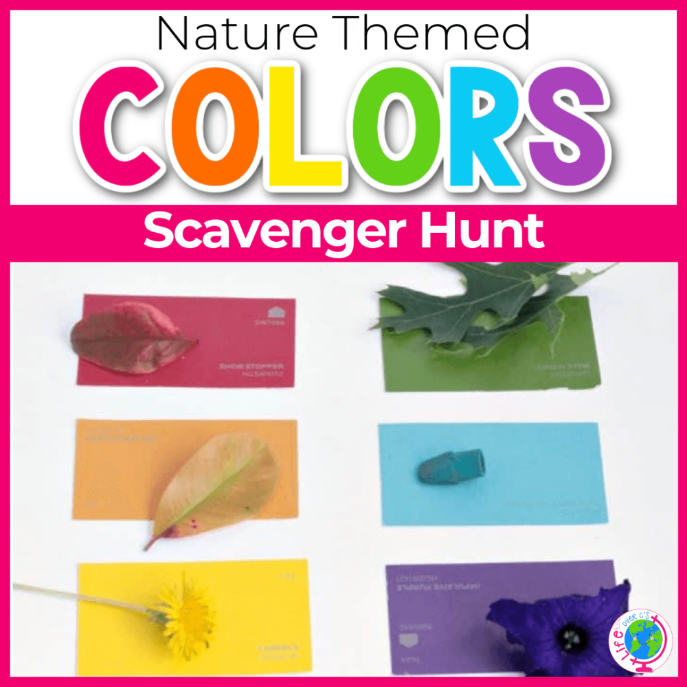 Fun, Easy Outdoor Color Scavenger Hunt with Paint Chips