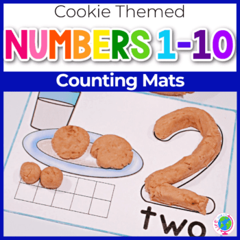 Free Printable Cookie Play Dough Mats for 1-10